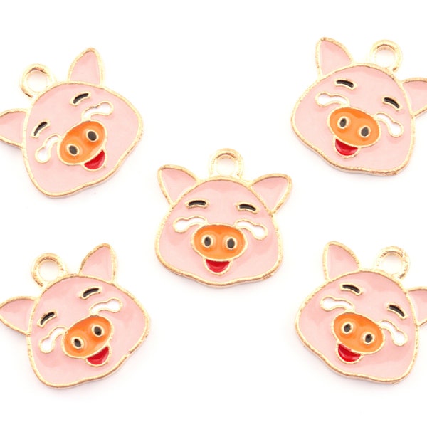 Pink Pig Charm - Etsy