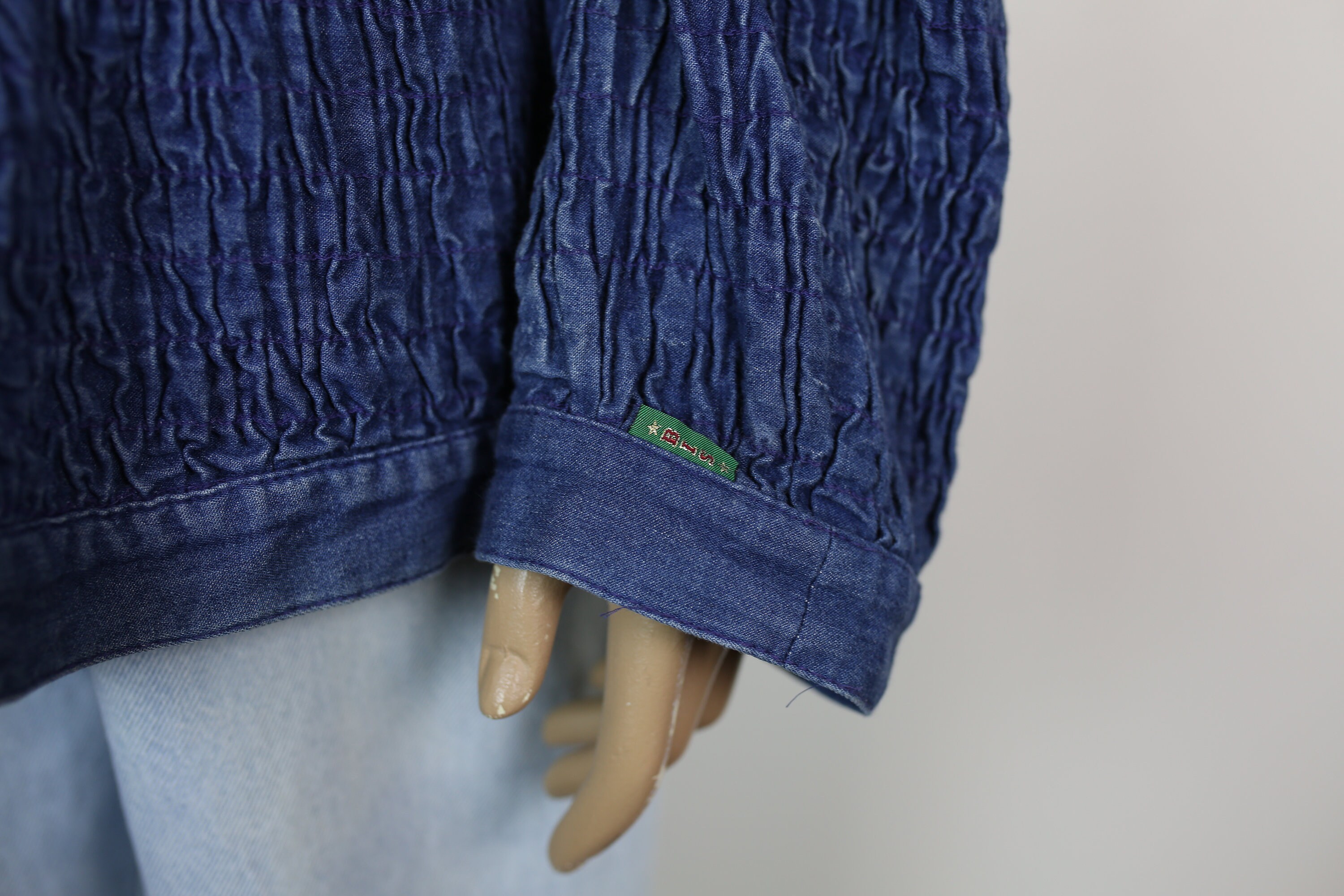 90s GENE EWING BIS wrinkled denim jacket California Sunwash | Etsy