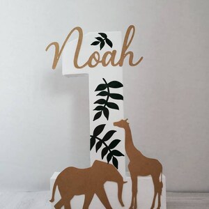 Safari Number Prop/safari Birthday Age Photography Prop/jungle Animal ...