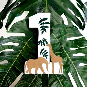 Safari Number Prop/safari Birthday Age Photography Prop/jungle - Etsy