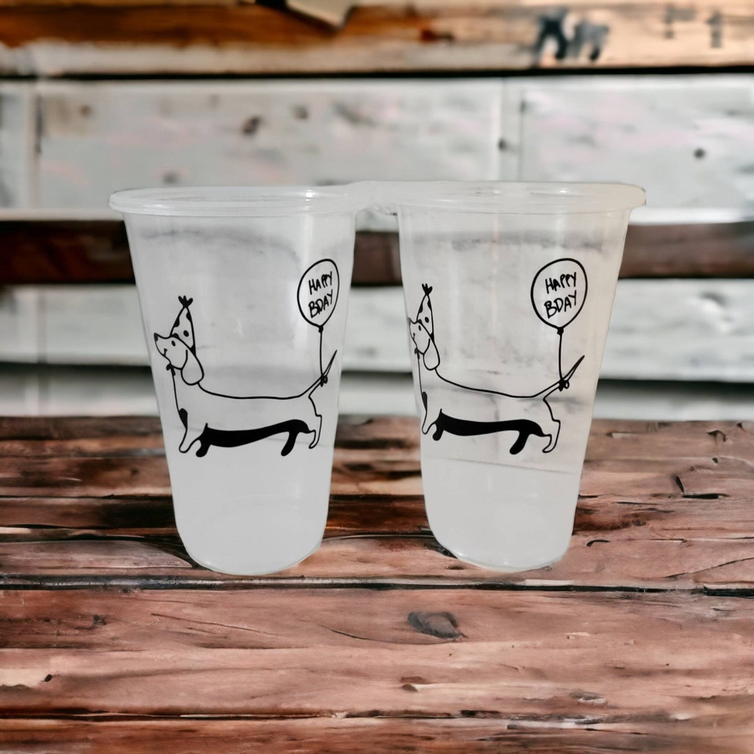 Dachshund Party Animal Plastic Cups, Dog Birthday Party Cups, Wiener ...
