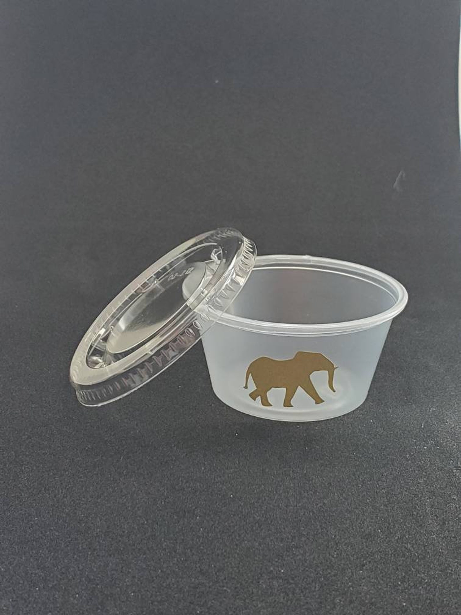 Gold Safari Animal Dip Cups With Lids: Jungle Theme Party Favors - Etsy