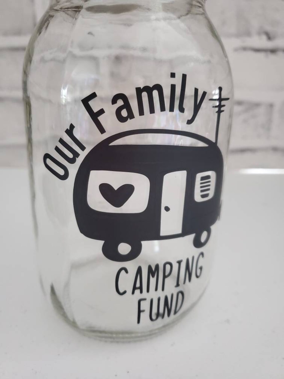 Personalized Camper RV Camping Trip Fund Jar Family Vacation | Etsy