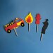 Firefighter Cupcake Toppers 12 Fire Themed Birthday Party - Etsy