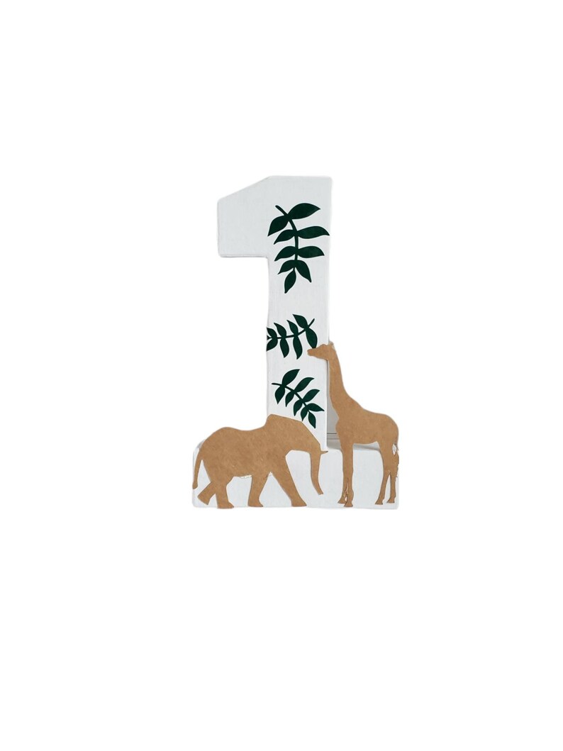 Safari Number Prop/safari Birthday Age Photography Prop/jungle - Etsy