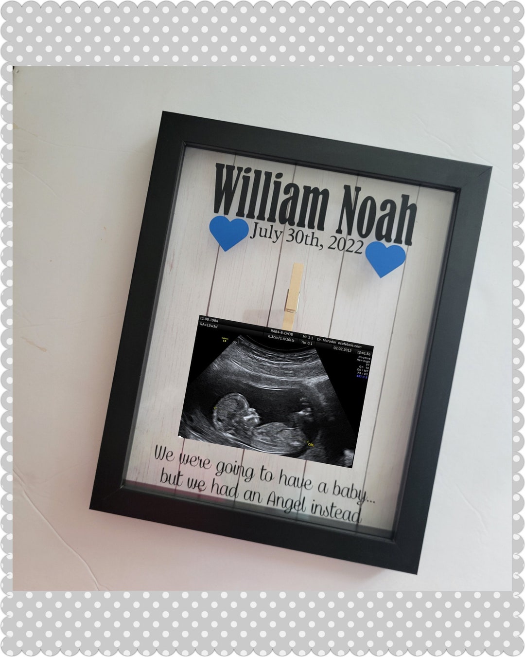 Baby Loss Memorial Shadow Box With Name and Date, Infant Loss Memory ...