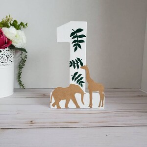 Safari Number Prop/safari Birthday Age Photography Prop/jungle Animal ...