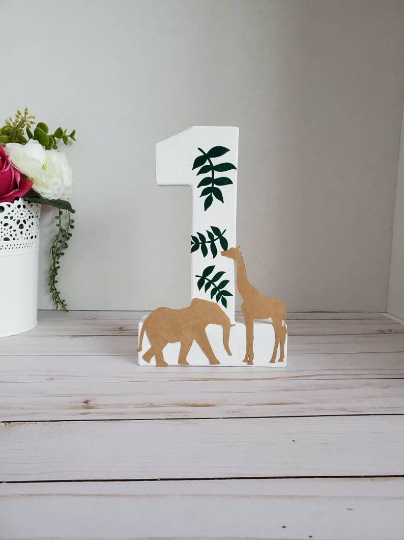 Safari Number Prop/safari Birthday Age Photography Prop/jungle - Etsy
