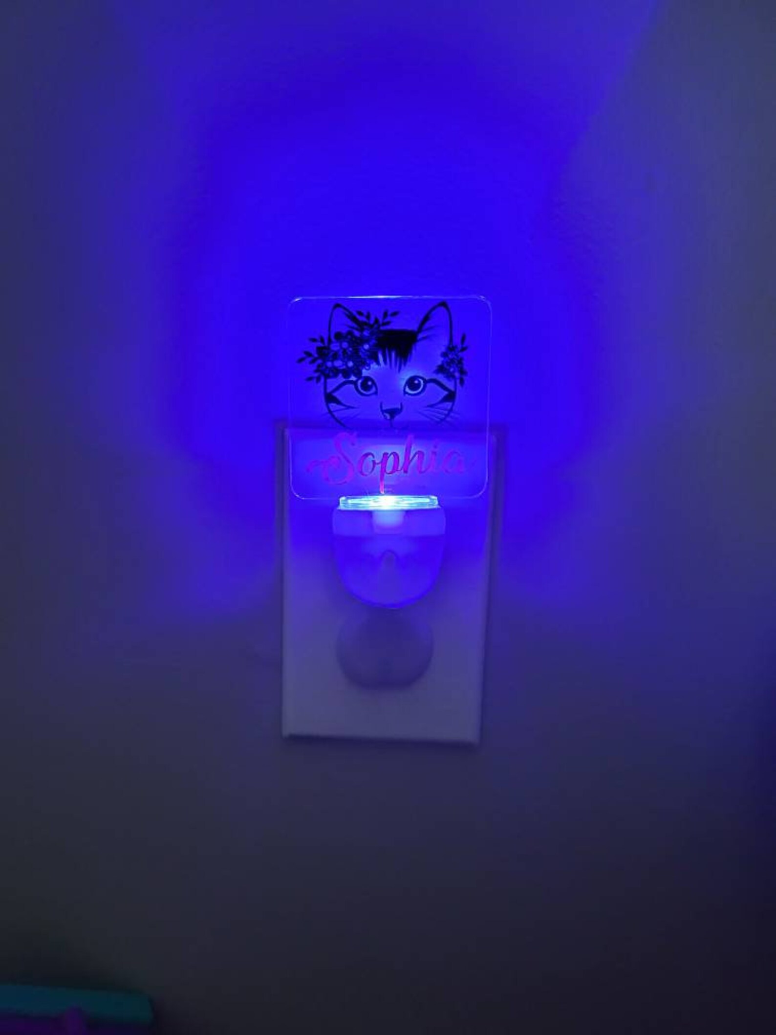 Mini Kitty Cat LED Night Light With Name Personalized Light - Etsy