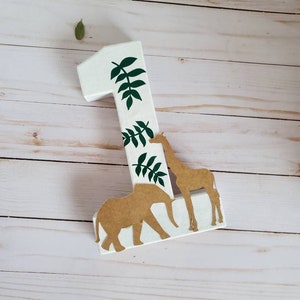 Safari Number Prop/safari Birthday Age Photography Prop/jungle Animal ...