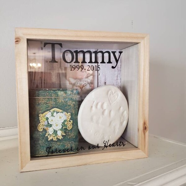 Shadow Box for Clay Paw Print - Etsy