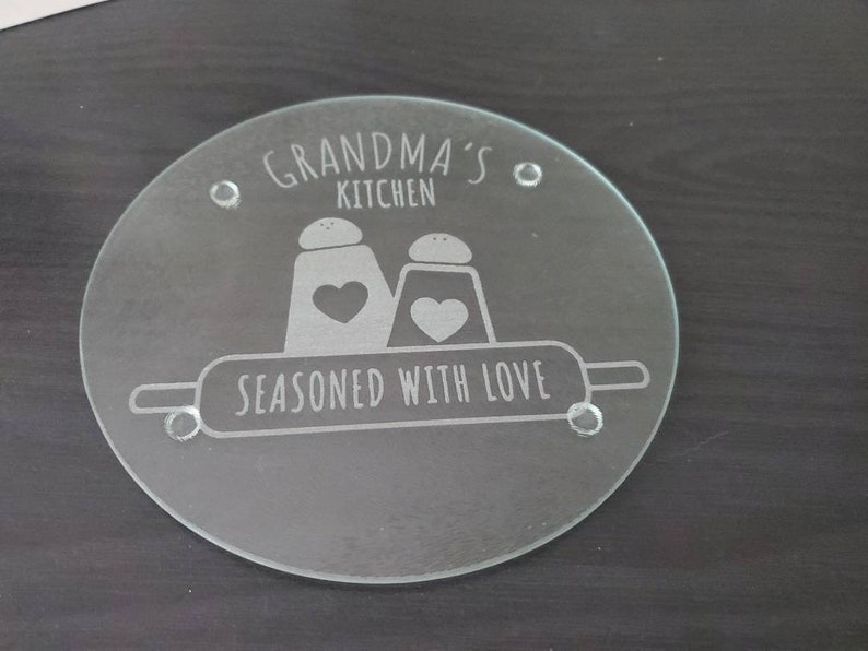 Meemaw's Kitchen Personalized Glass Trivet Hot Plate - Etsy