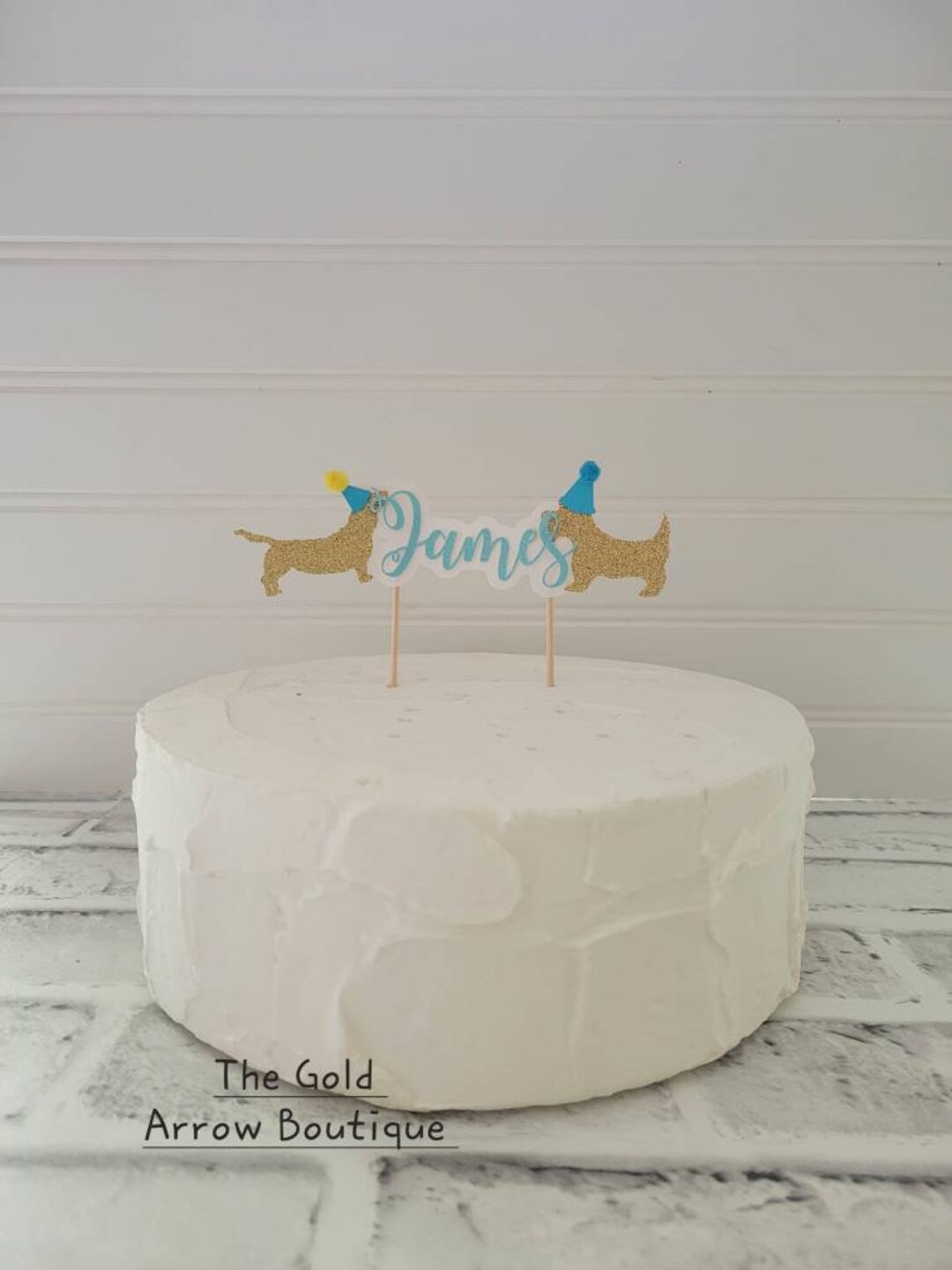 Dog Cake Topper With Name/ Custom Glitter Dog Cake Topper/ Dog - Etsy