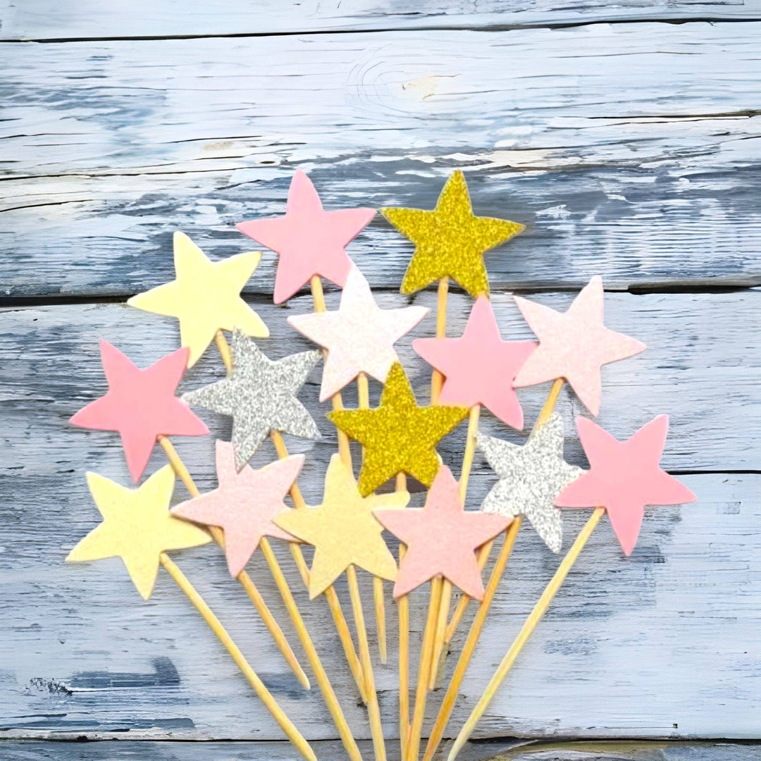 Star Cupcake Toppers Twinkle Twinkle Little Star Food Picks, Donut ...