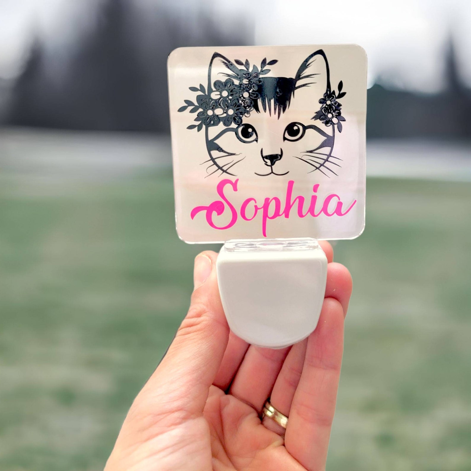 Mini Kitty Cat LED Night Light With Name Personalized Light - Etsy