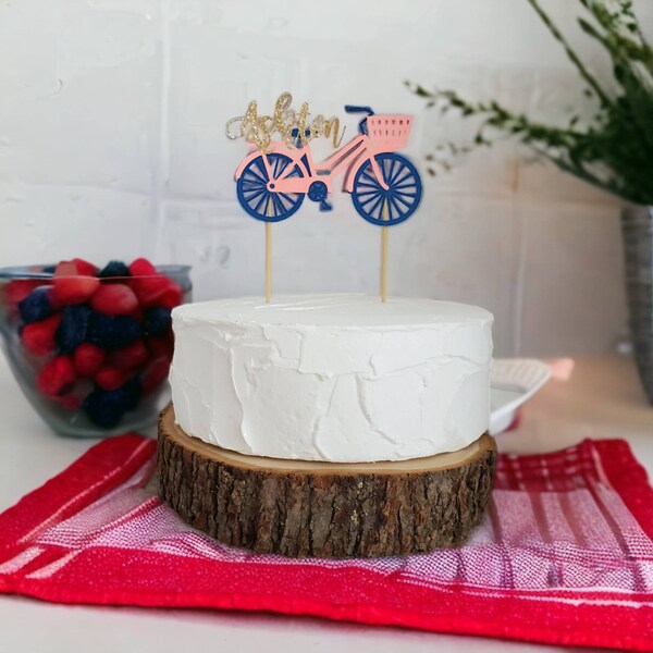 Bicycle Cake Topper - Etsy