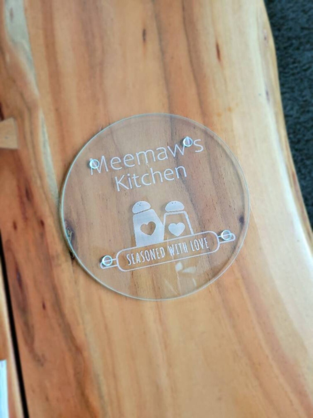 Meemaw's Kitchen Personalized Glass Trivet Hot Plate - Mimi's Kitchen ...
