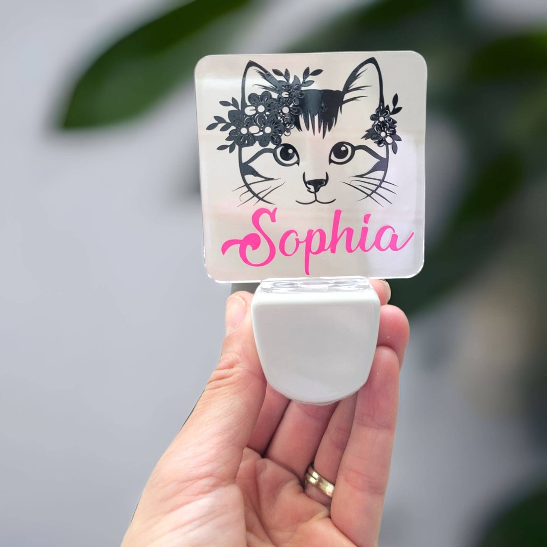 Mini Kitty Cat LED Night Light With Name Personalized Light With Cute ...
