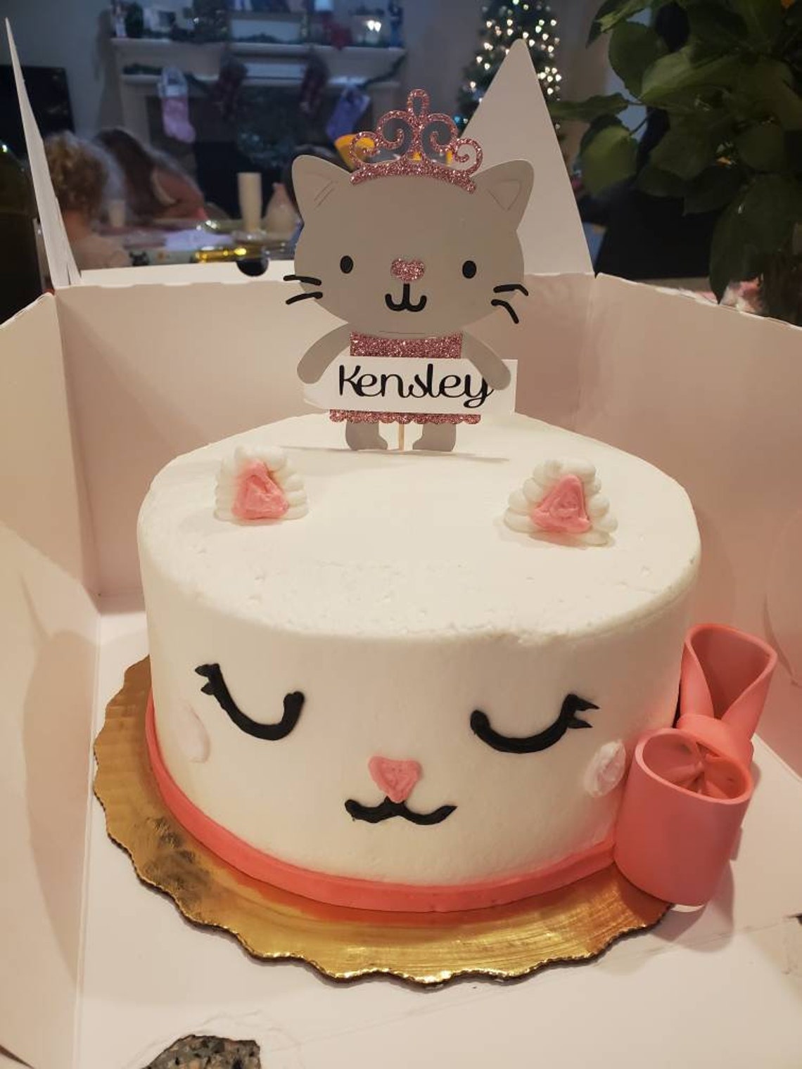 Personalized Kitty Cat Cake Topper With Name / Cat Theme Party - Etsy