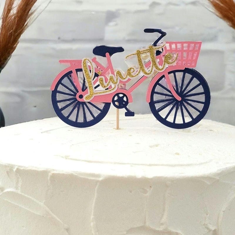 Bicycle Cake Topper - Etsy