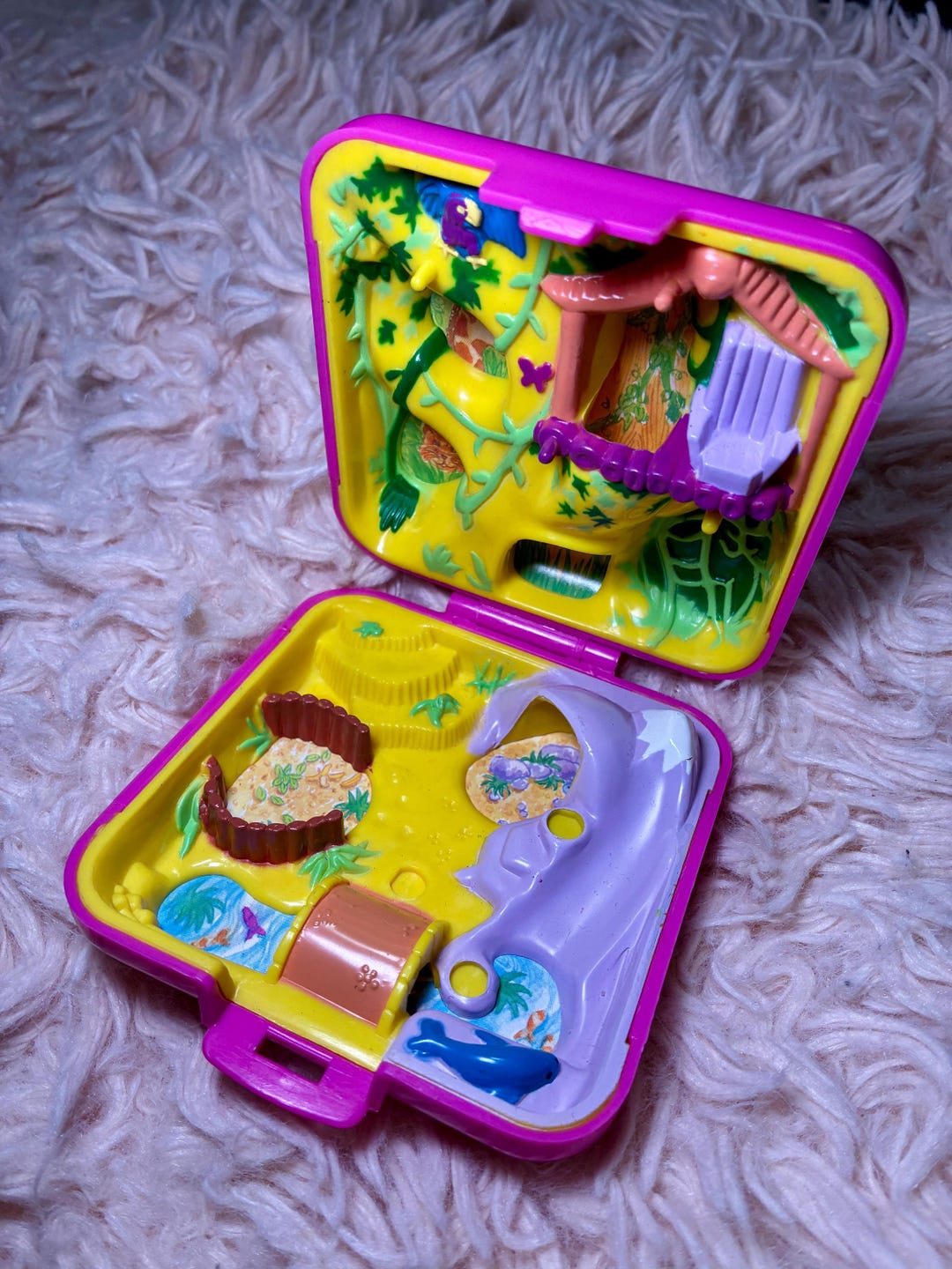 NOW 50% OFF! Vintage Polly Pocket Wild Zoo World, Bluebird Toys, With ...