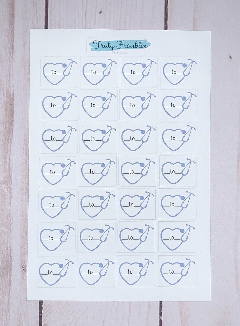 Nurse Shift Planner Stickers-shift Stickers-home Health | Etsy