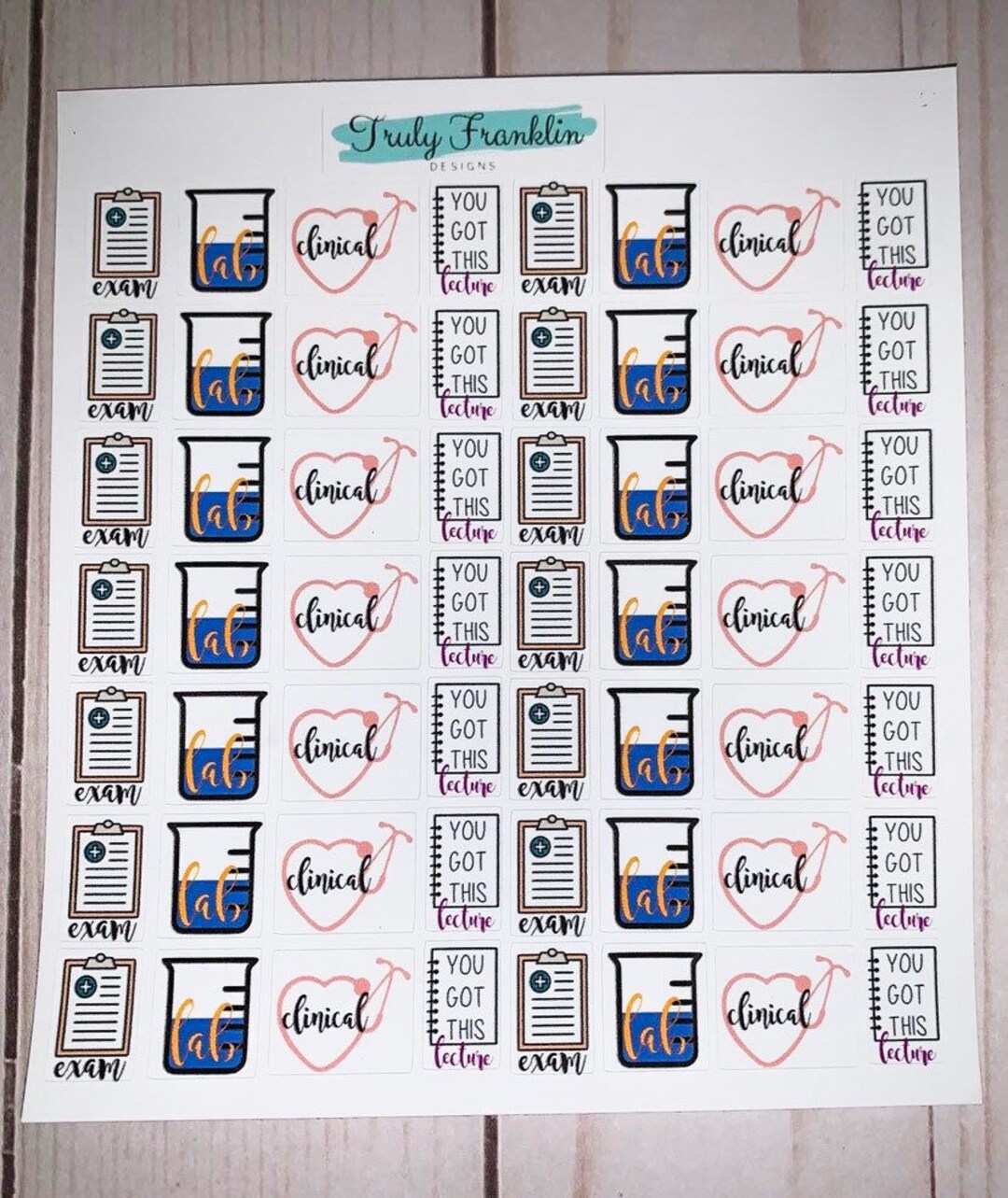 Nursing Planner Stickers-nursing School Stickers Stickers for - Etsy