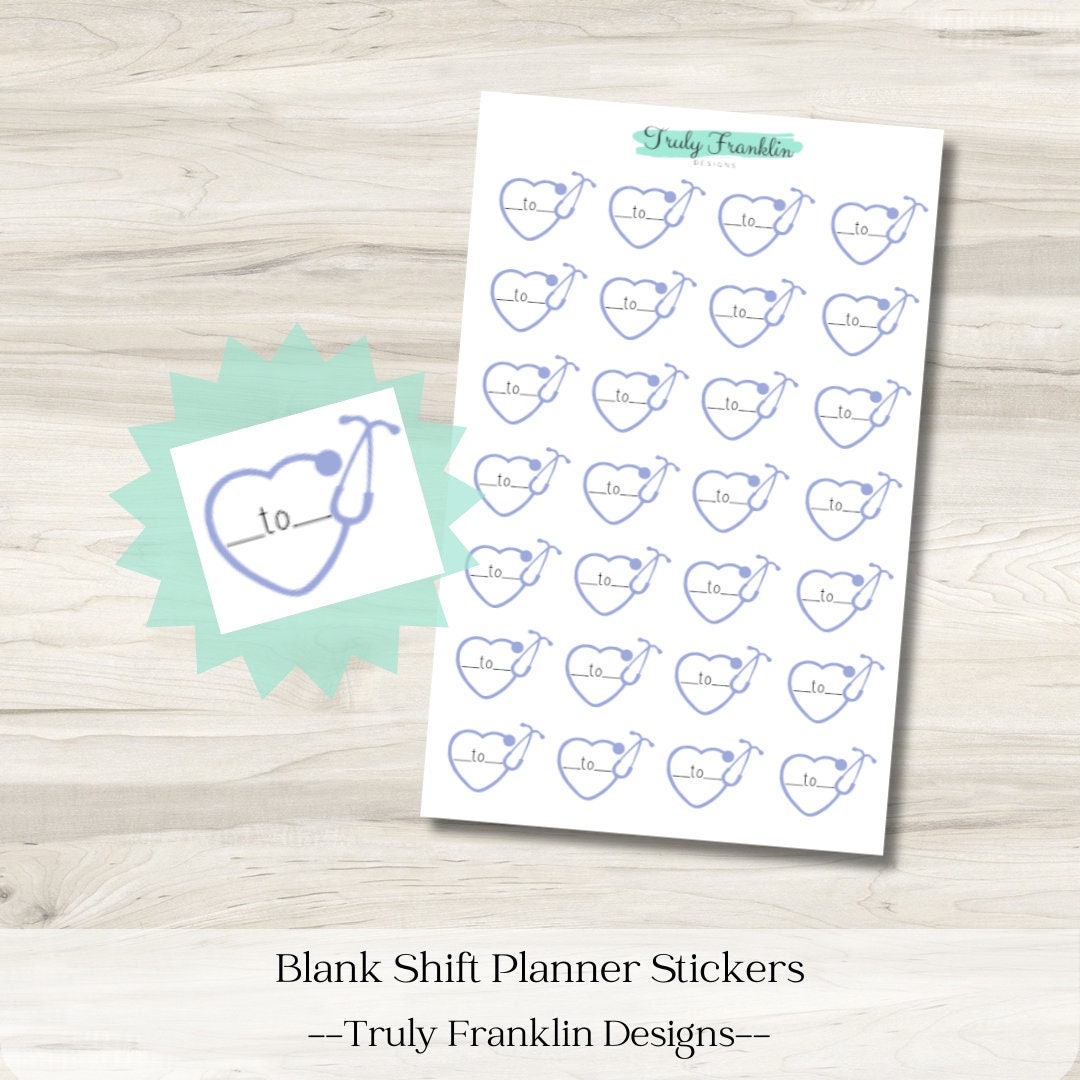 Nurse Shift Planner Stickers-shift Stickers-home Health Nurse-cna ...