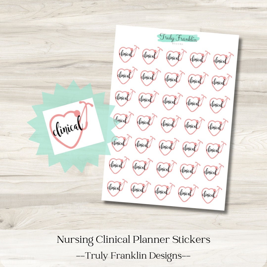 Clinical Planner Stickers-nursing School Clinical Stickers-clinical ...