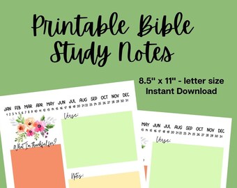 Printable Daily Bible Study Notes - Hexagon Themed - Etsy