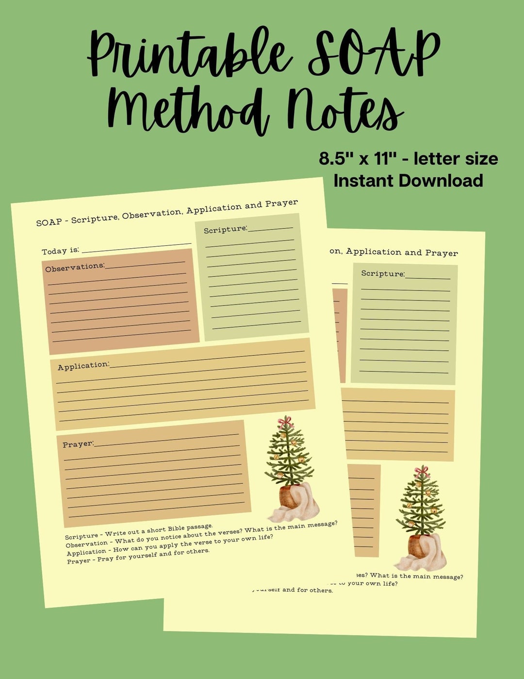 Printable SOAP Method Bible Study Notes - Etsy