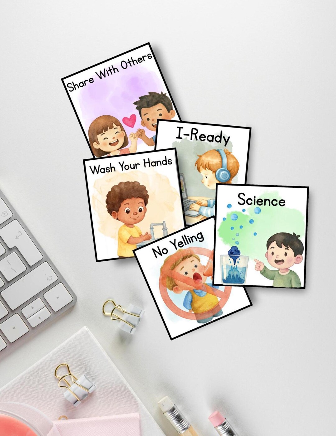 60+ Printable Visual Cue Cards, School Schedule, Calendar, Behavioral ...