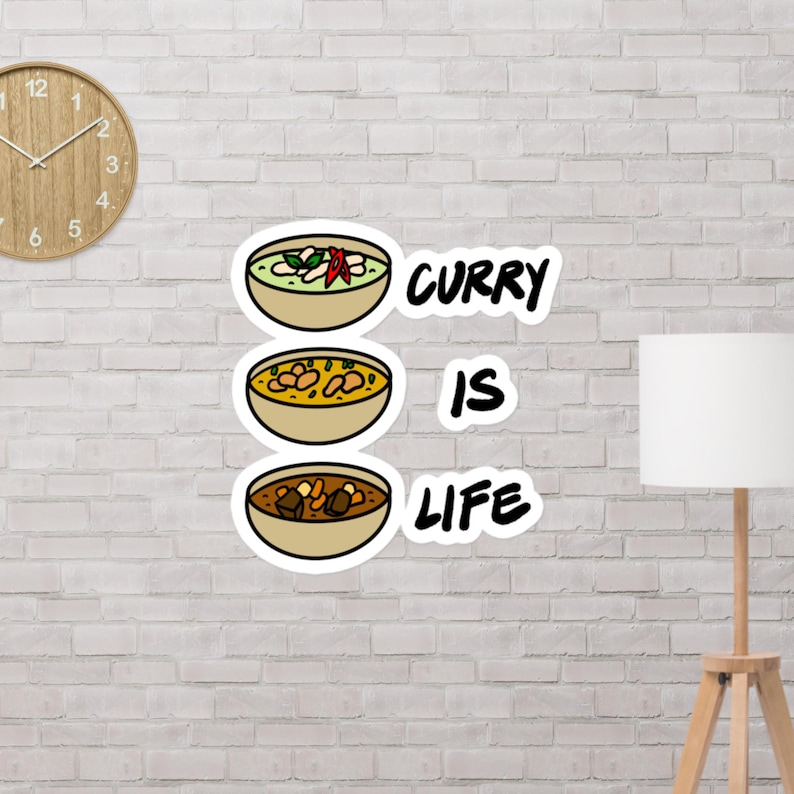 Curry is Life STICKER - Curry Sticker, Thai Curry Gift, Indian Curry ...