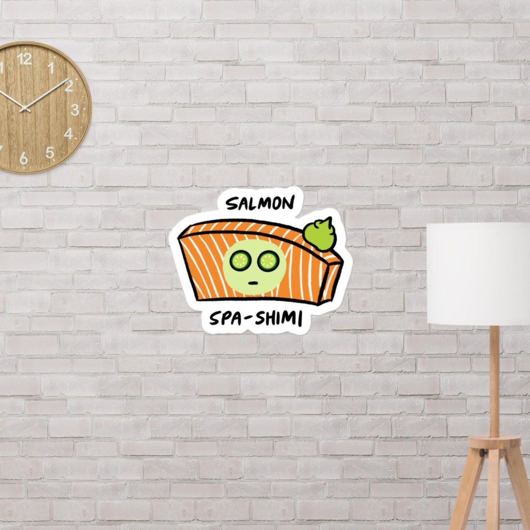 Salmon Spa Sashimi STICKER Salmon Sticker, Sashimi Sticker, Sashimi ...