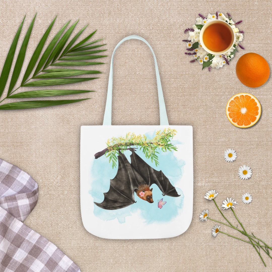 Tote Bag Bat Bag Flying Fox Tote Fruit Bat Shopping Bag Megabat Eco-bag ...