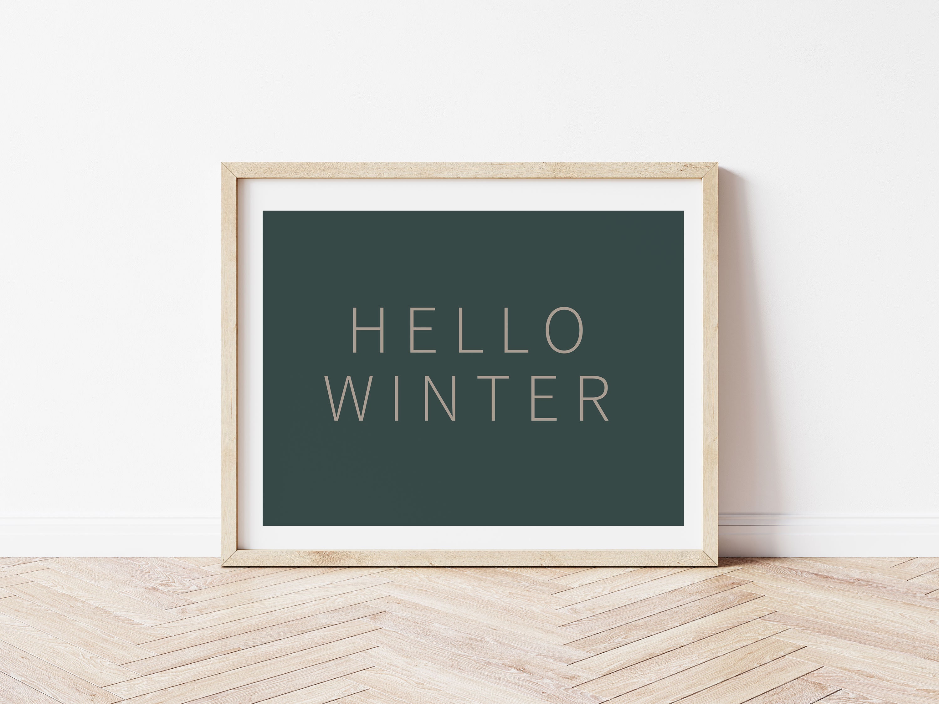 Hello Winter Printable Art Christmas Wall Decor Winter - Etsy