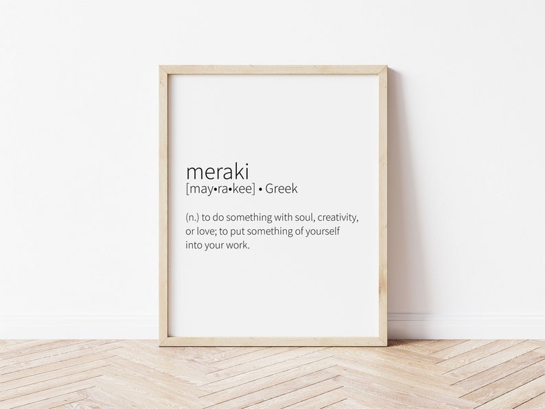 Meraki Art Print Boho Wall Decor Minimal Art Print - Etsy