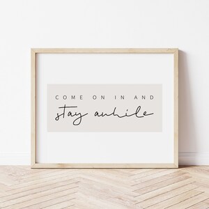 Come in Art Print, Simple Wall Decor, Home Art Print, Art Prints ...