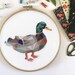Colorful Duck Cross Stitch PDF Pattern - Modern Mallard Hand Embroidery ...