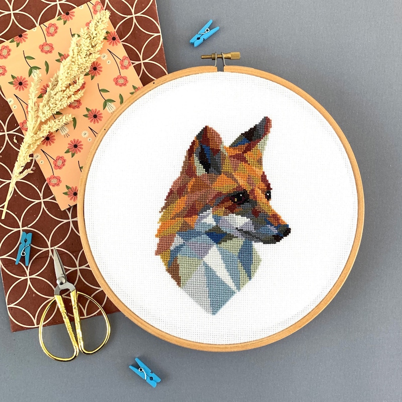 Geometric Fox - Etsy