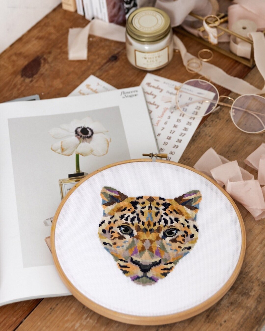 Leopard Cross Stitch Pattern PDF - Modern Unique Geometric Design, Easy ...