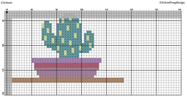 Cactus Cross Stitch Pattern PDF Home Plants Botanical - Etsy