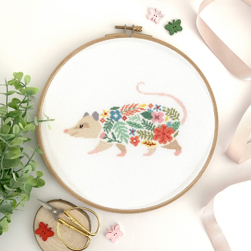 Opossum Embroidery Pattern - Etsy