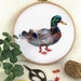 Colorful Duck Cross Stitch PDF Pattern Modern Mallard Hand - Etsy