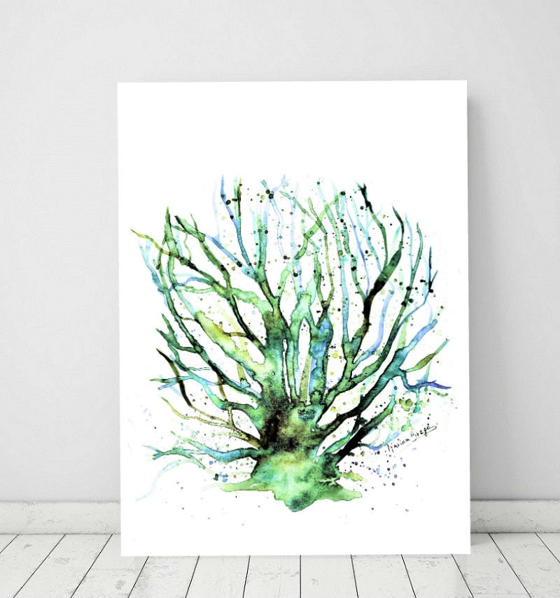 Turquoise Nautical Printable Wall Art - Set of 3 Prints - Watercolor ...