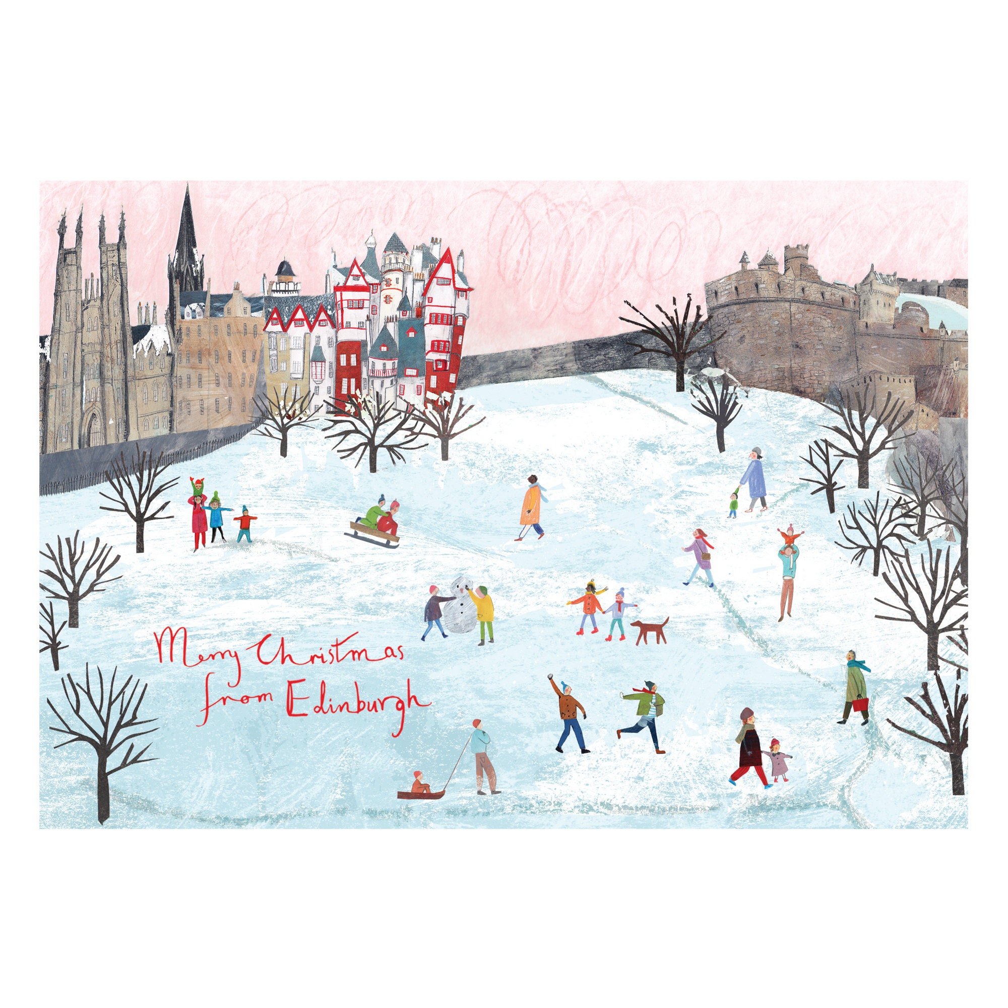 Edinburgh Christmas Card. Merry Christmas From Edinburgh. - Etsy