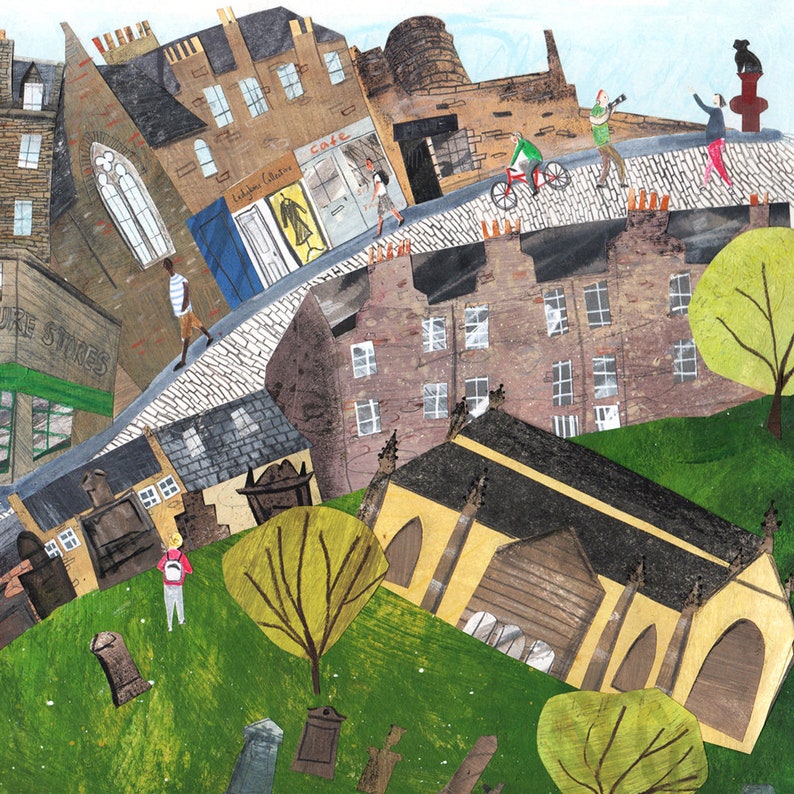 Candlemaker Row Edinburgh Scotland A4 Giclée Print - Etsy