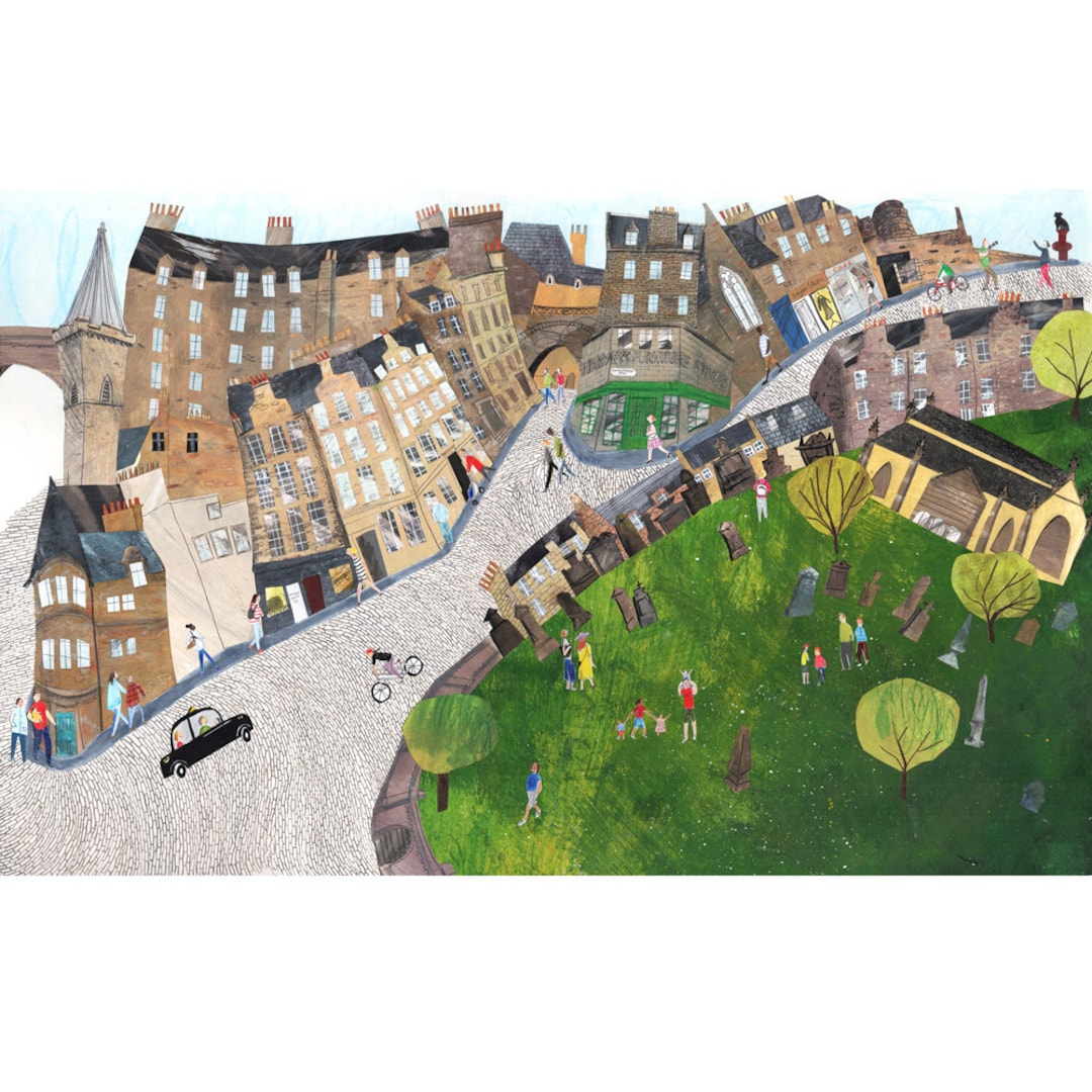 Candlemaker Row, Edinburgh, Scotland, A4 Giclée Print Greyfriars Kirk ...