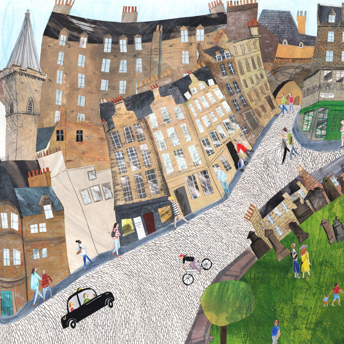 Candlemaker Row Edinburgh Scotland A4 Giclée Print - Etsy