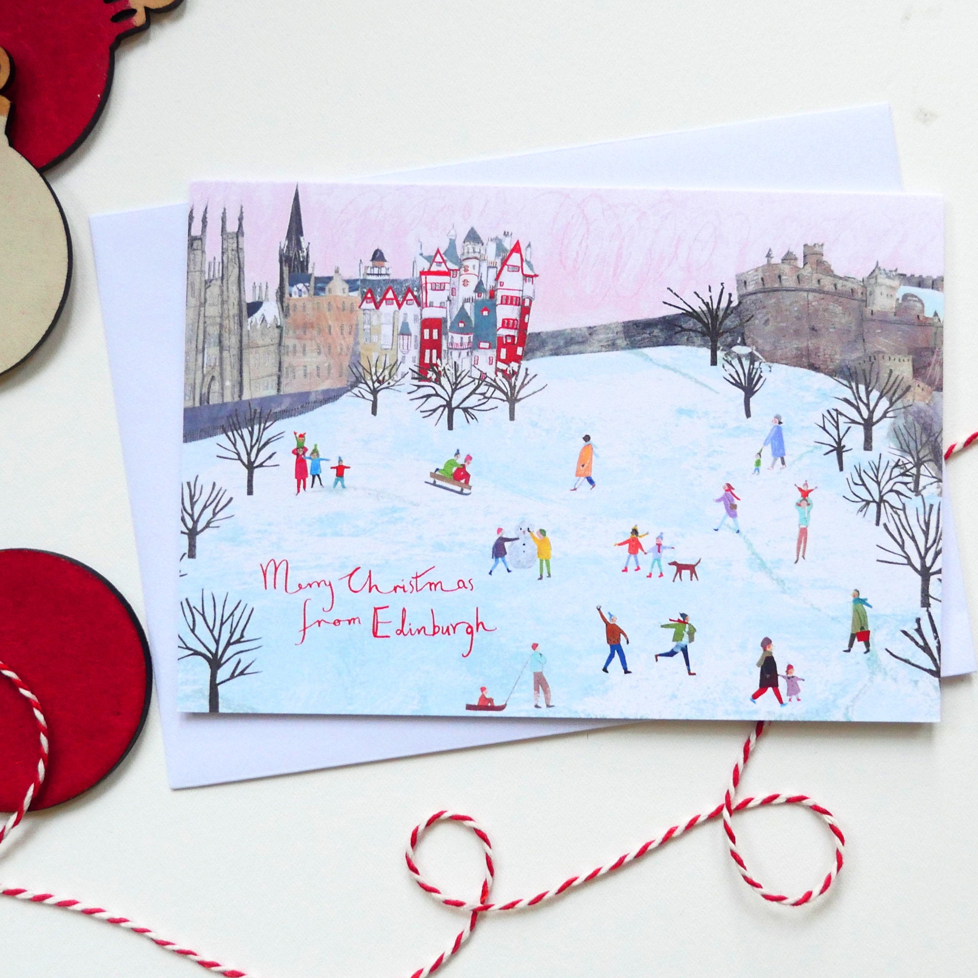 Edinburgh Christmas Card. Merry Christmas From Edinburgh. - Etsy